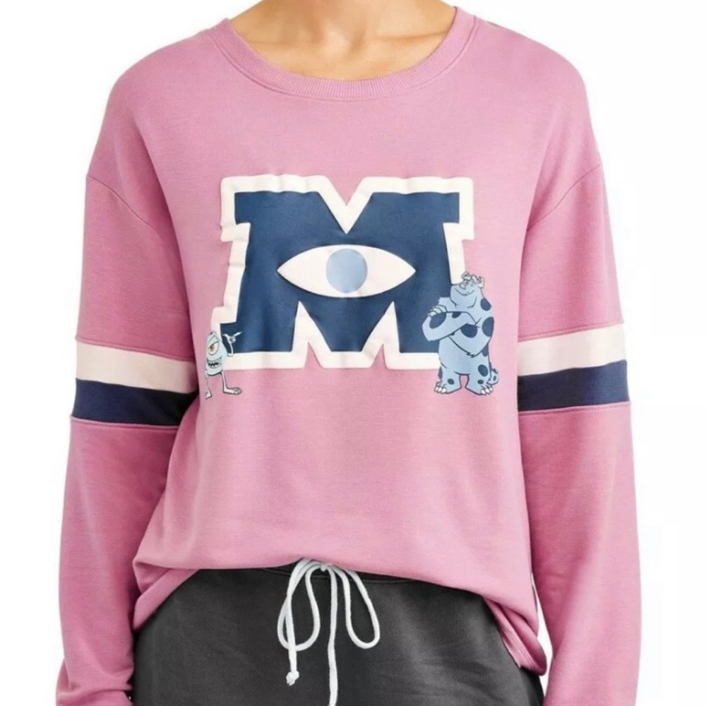 Disney Pixar Monsters Inc Pink Pullover Sweater - Gem